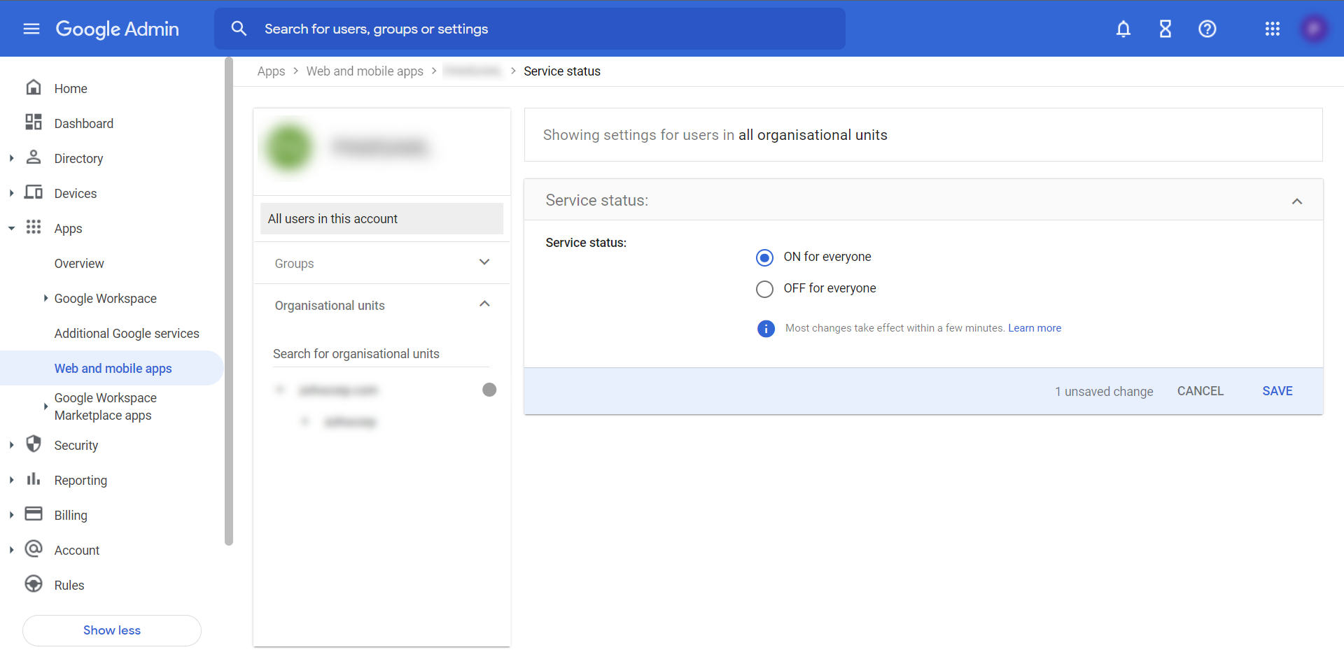 Configuring SAML Single Sign-On using G Suite