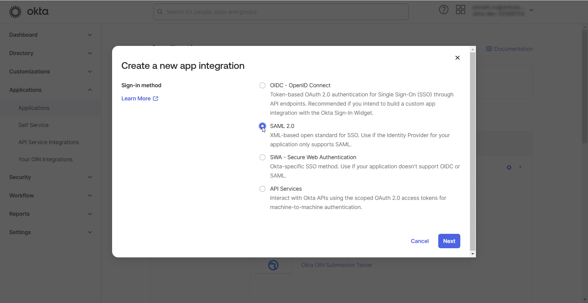 SAML SSO Using Okta - 7400 Onwards