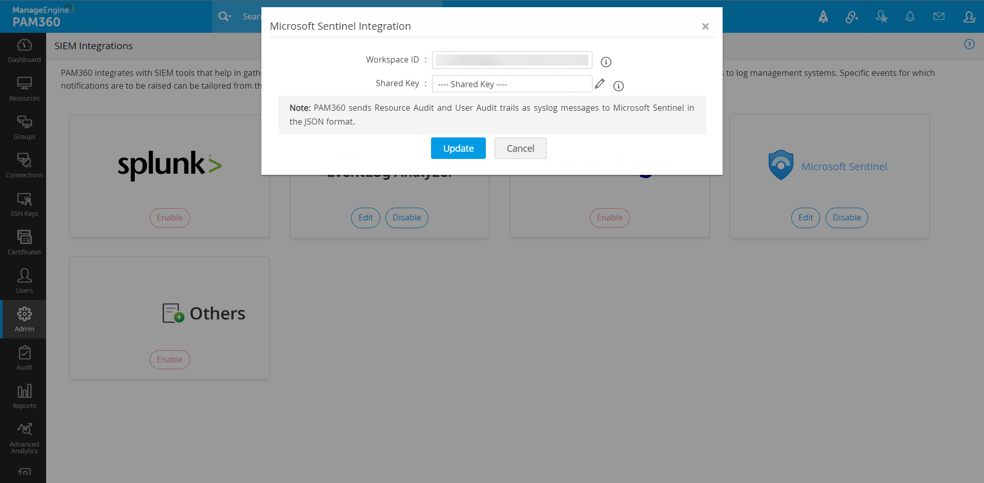 Integrating PAM360 with Microsoft Sentinel