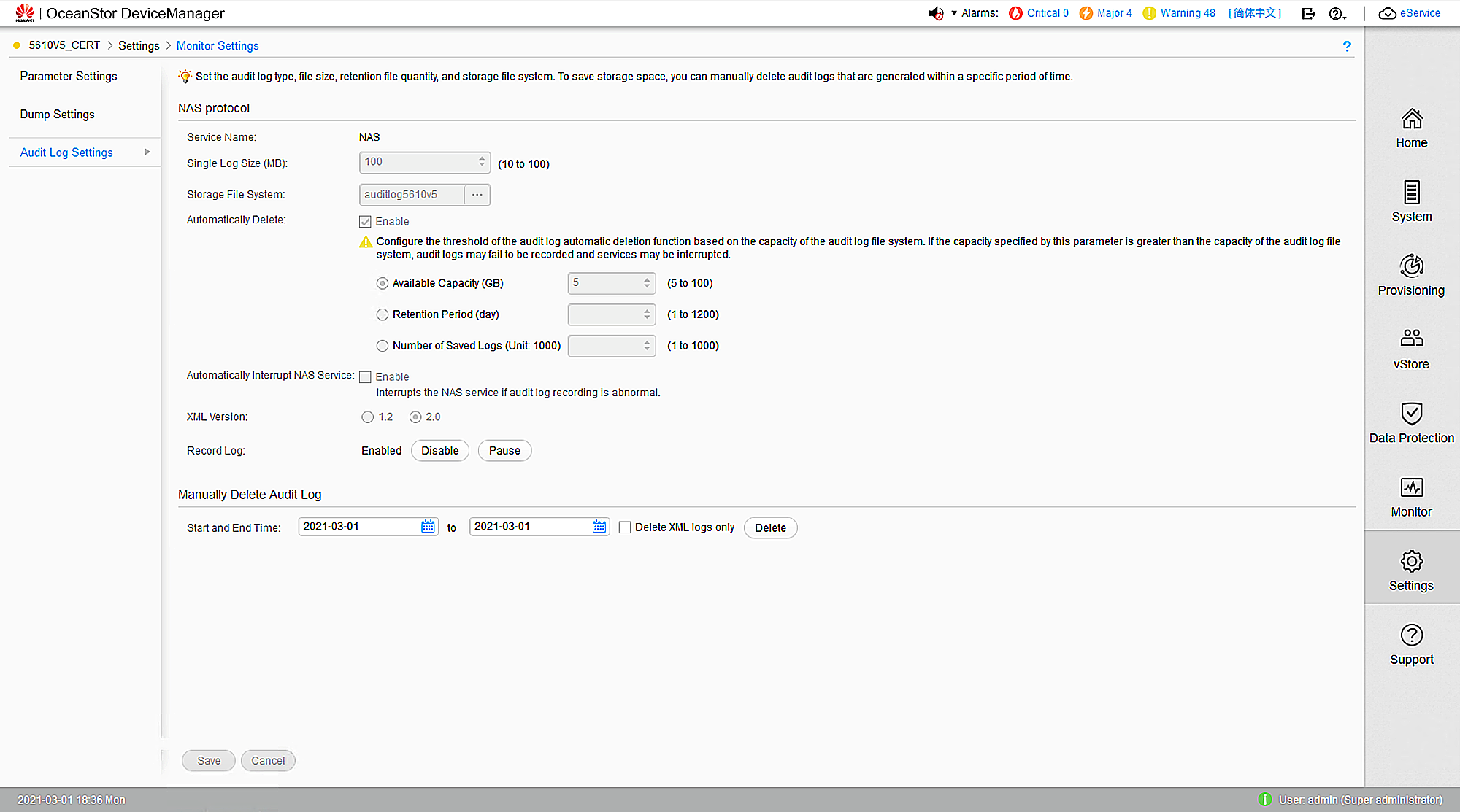 Enabling Huawei OceanStor 9000V5 | Huawei audit guide | ADAudit Plus