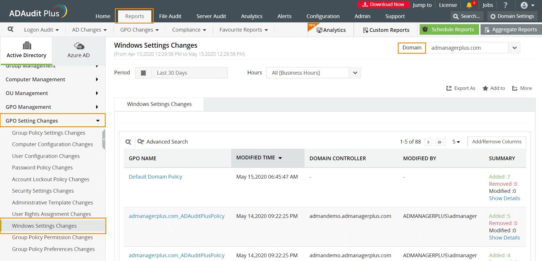 How to audit changes in windows registry | ManageEngine ADAudit Plus