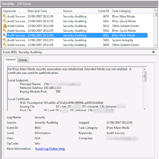 Audit IPsec Main Mode | ADAudit Plus