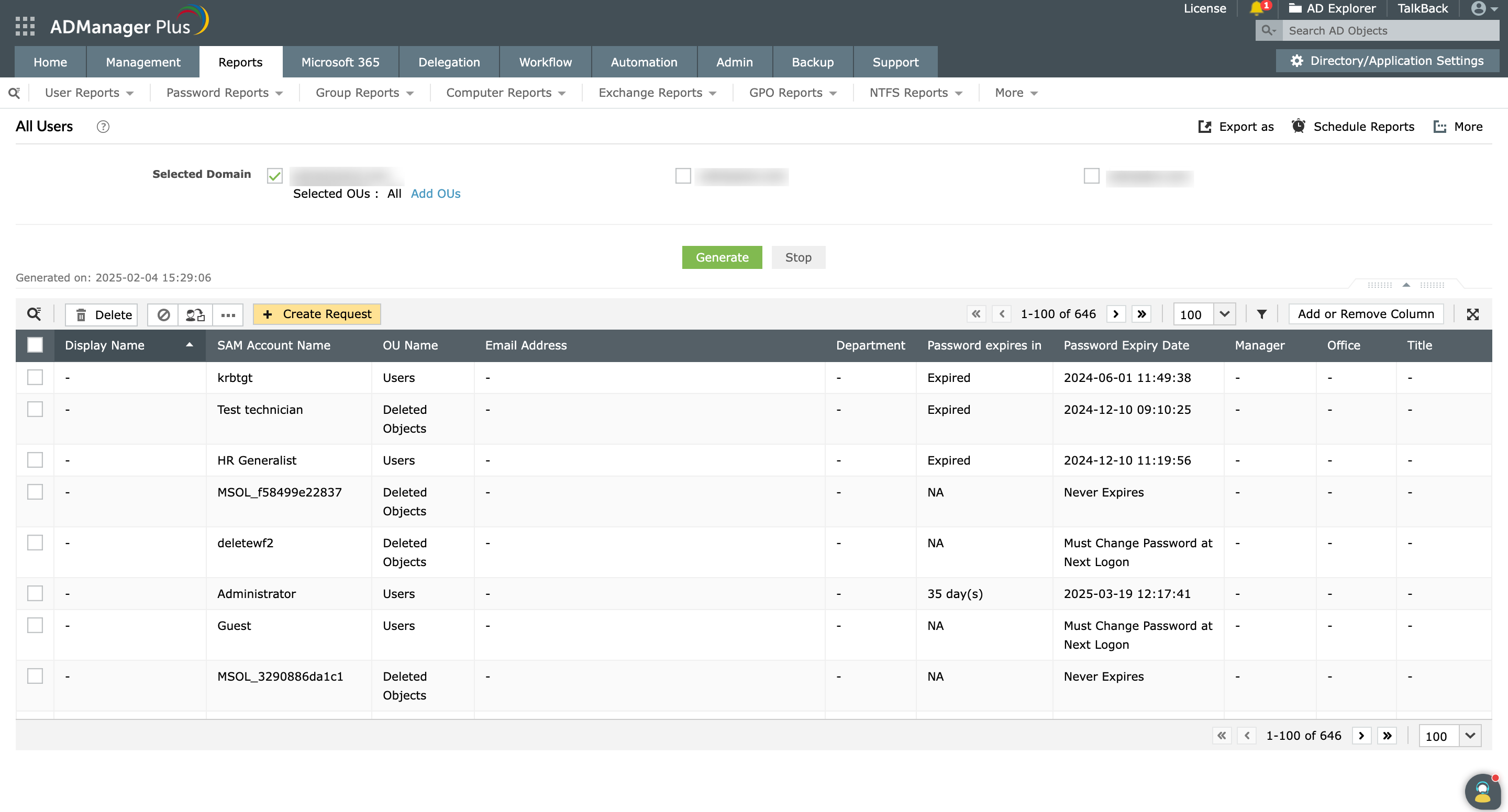 Find and export users from Active Directory using PowerShell and ADManager Plus | ManageEngine ...