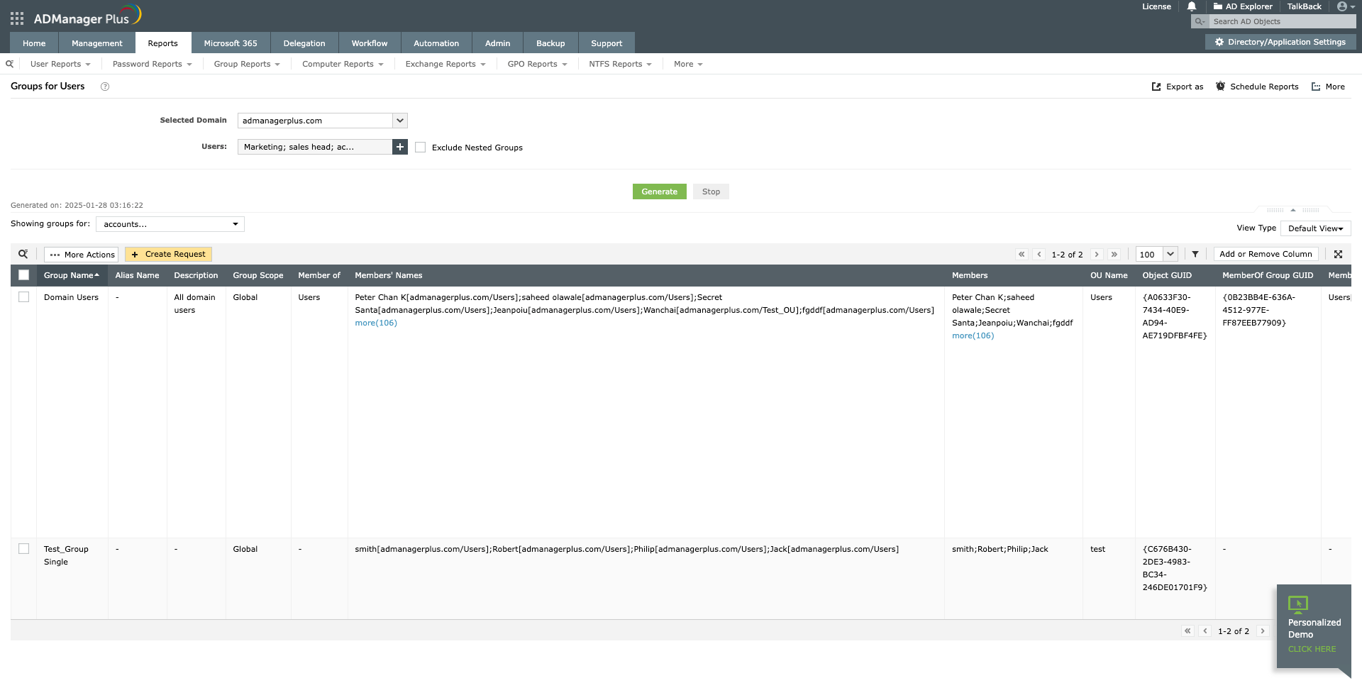 Get Active Directory user group membership using PowerShell