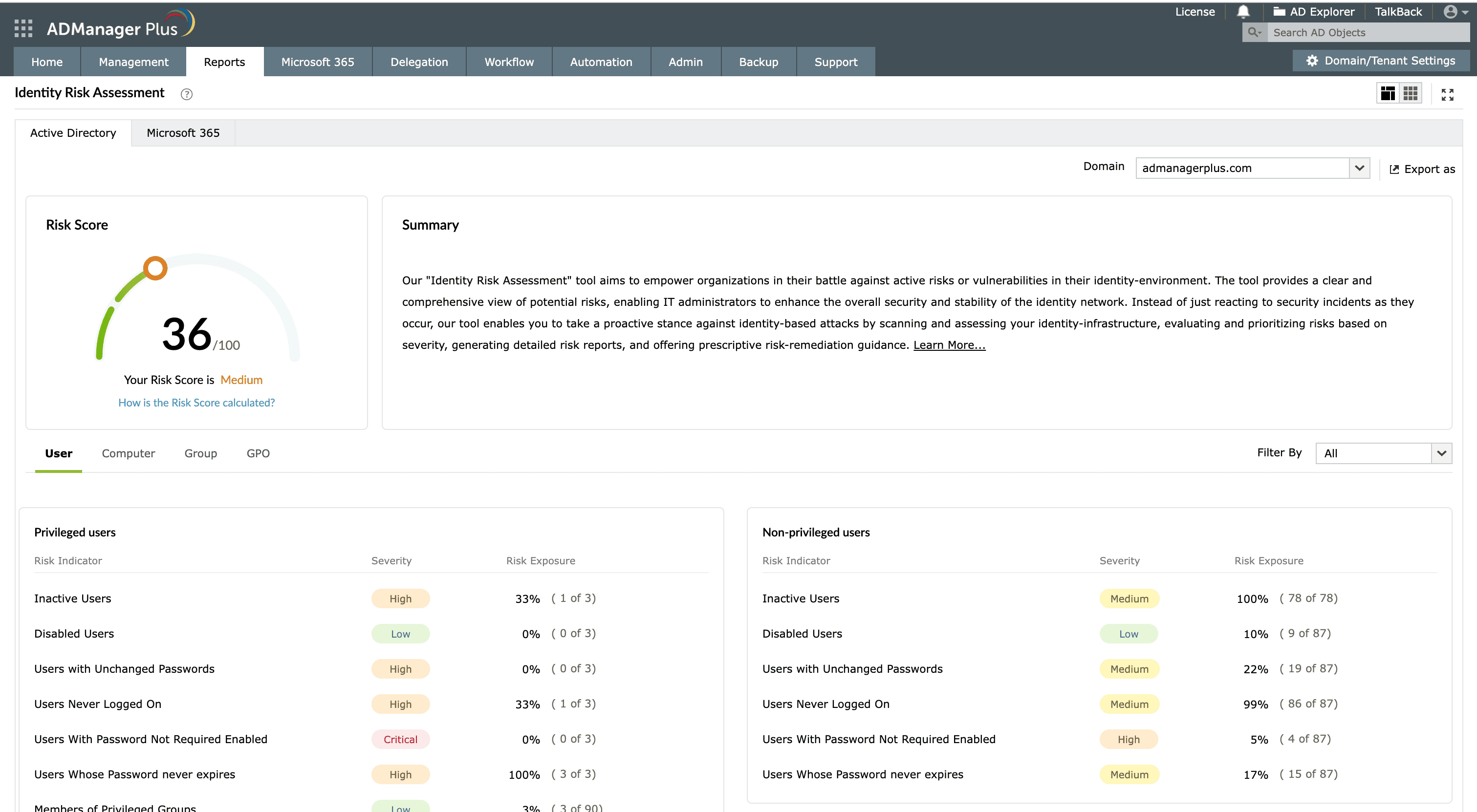Active Directory tool | ManageEngine ADManager Plus