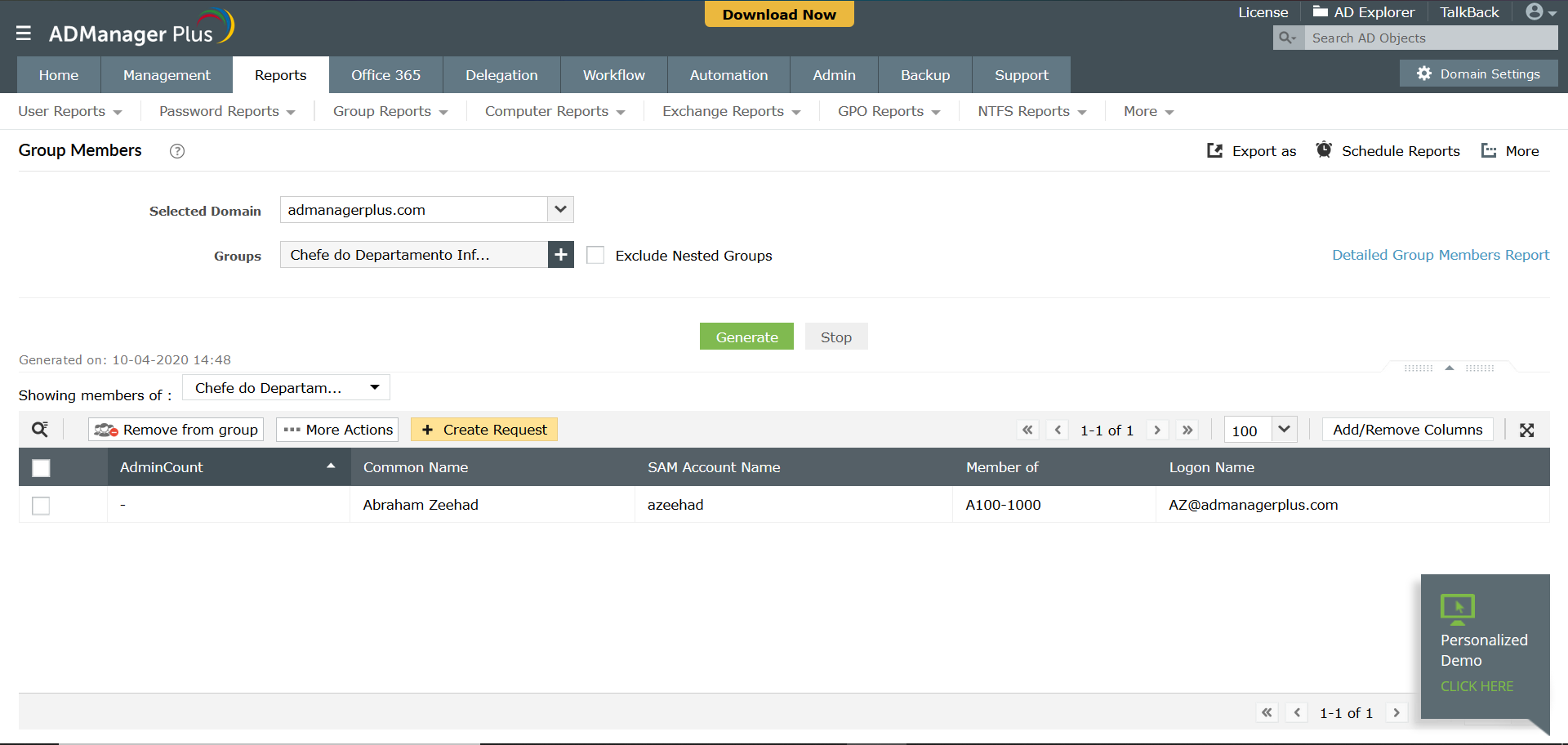 How to get AD group membership using powershell | ManageEngine ADAudit Plus