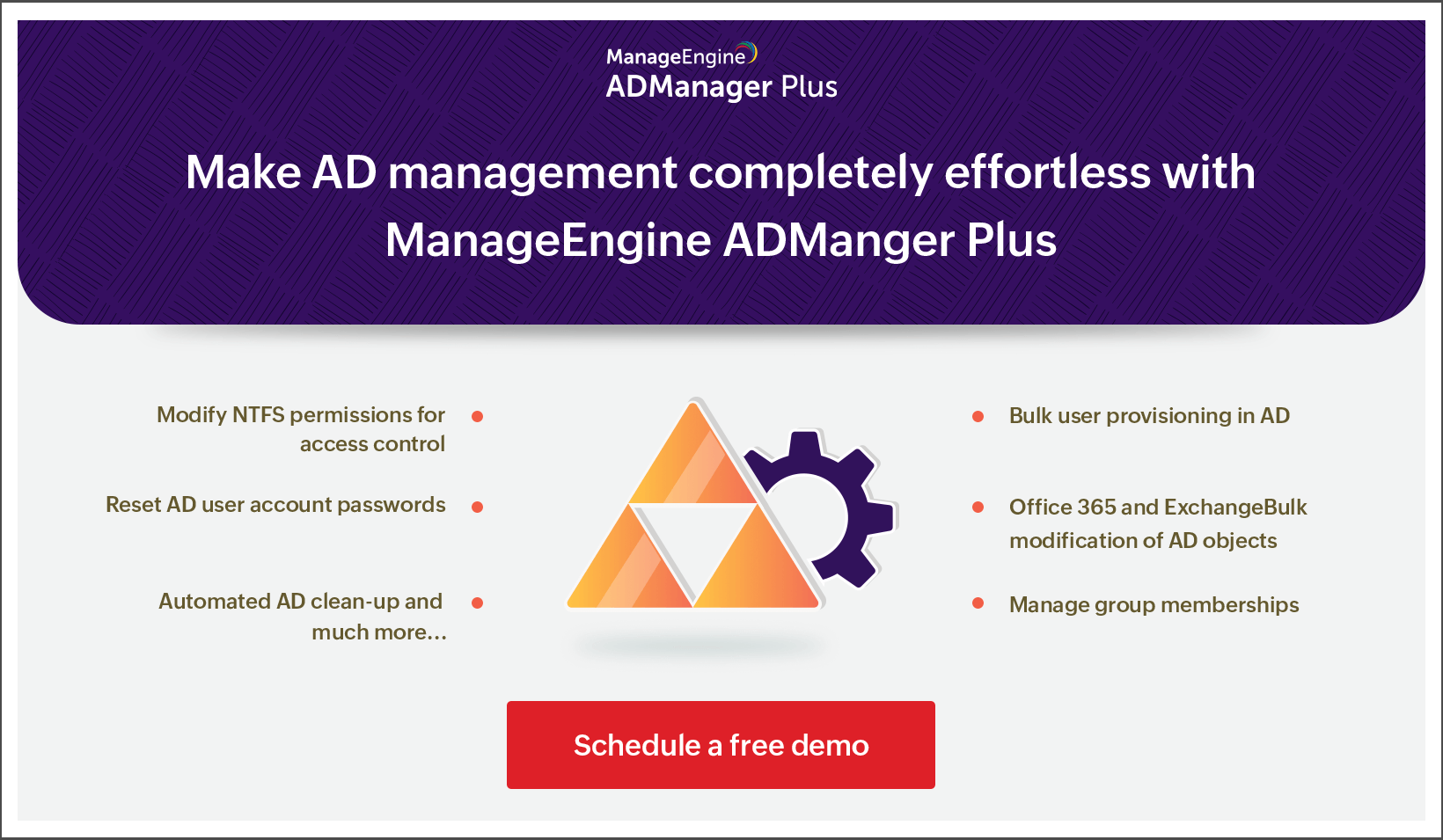 ManageEngine ADManager Plus product demo
