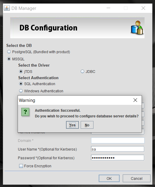 DB Configuration tool - Applications Manager User Guide