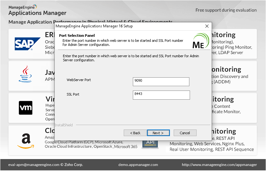 Install the Enterprise Edition of Applications Manager- Applications Manager User Guide