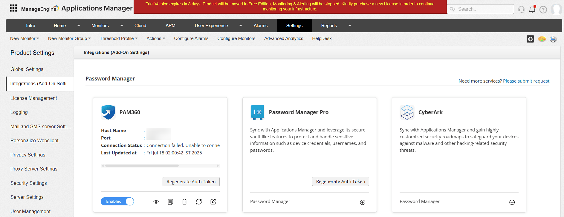 Pam Integration Applications Manager User Guide