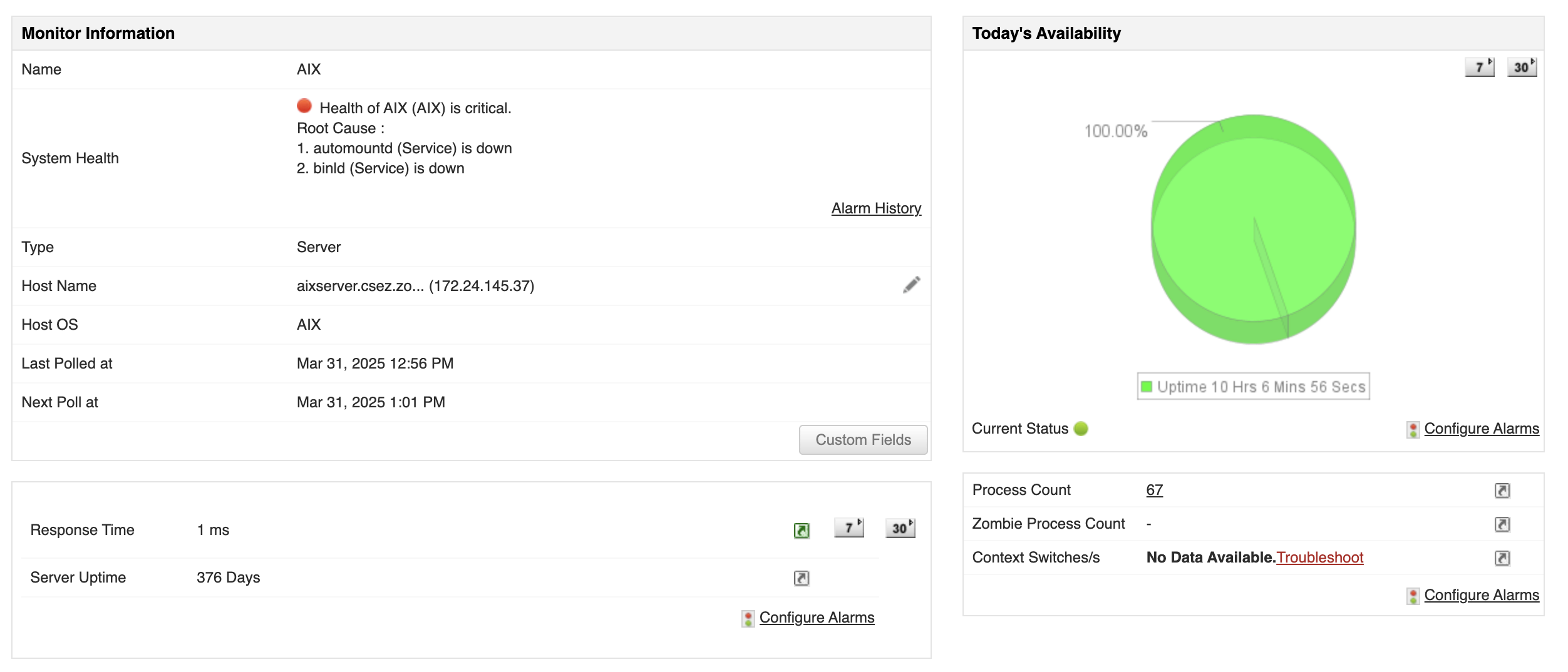 IBM AIX Monitoring | ManageEngine Applications Manager