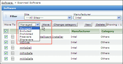 Changing Software Type