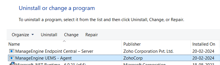 Endpoint Central Agent Uninstallation Methods | ManageEngine Endpoint Central