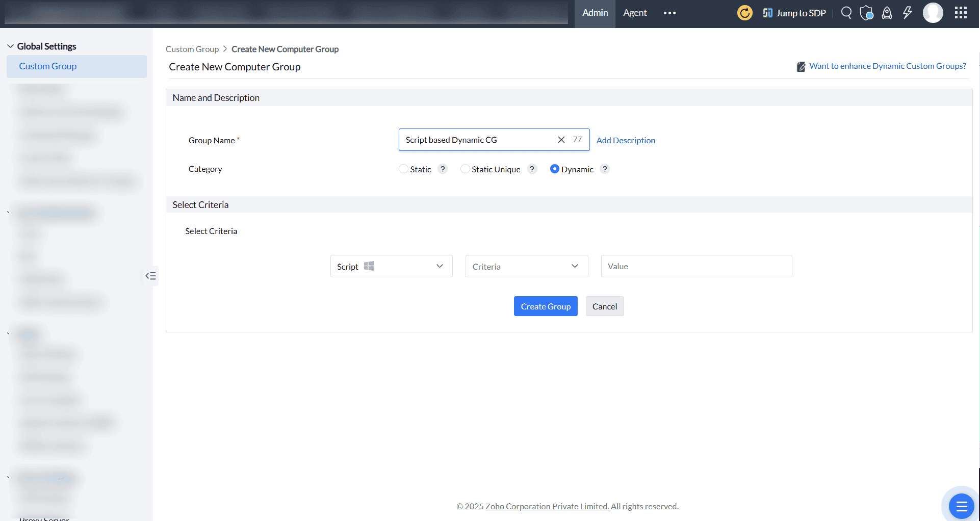 Dynamic Custom Groups | ManageEngine Endpoint Central