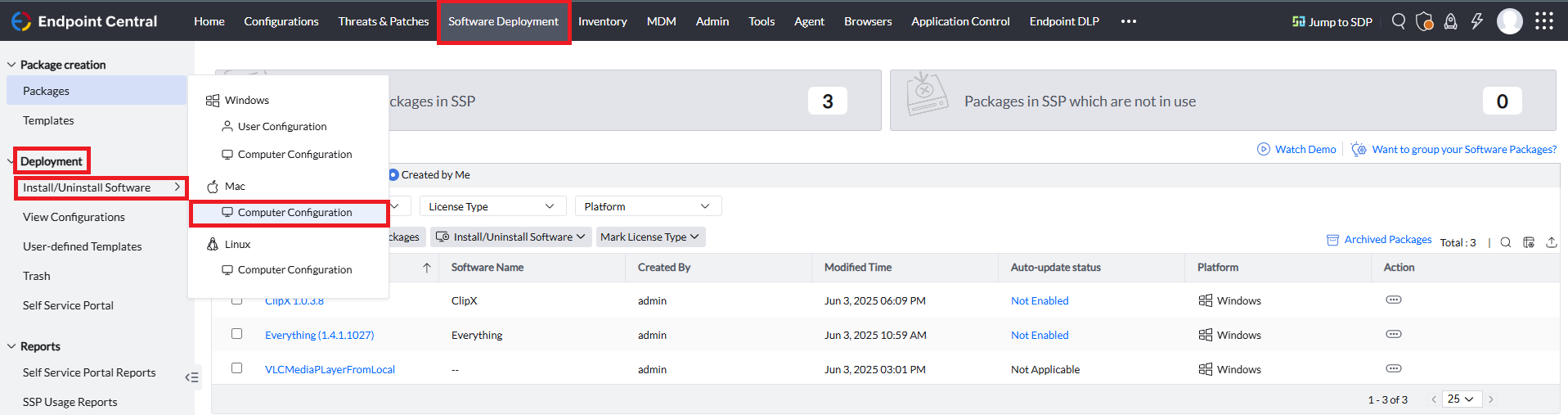 Mac Software deployment | ManageEngine Endpoint Central