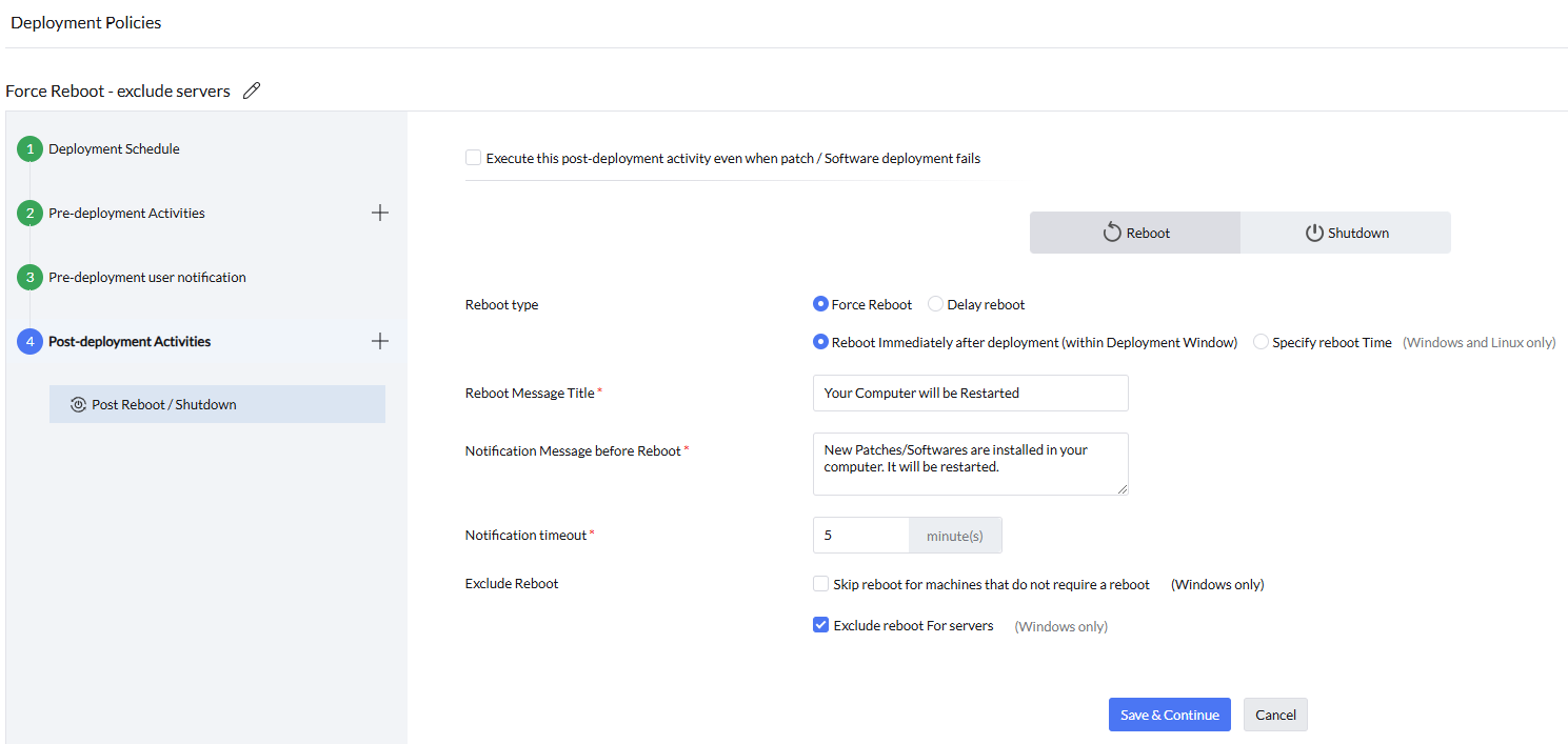 Deployment Policy | Endpoint Central