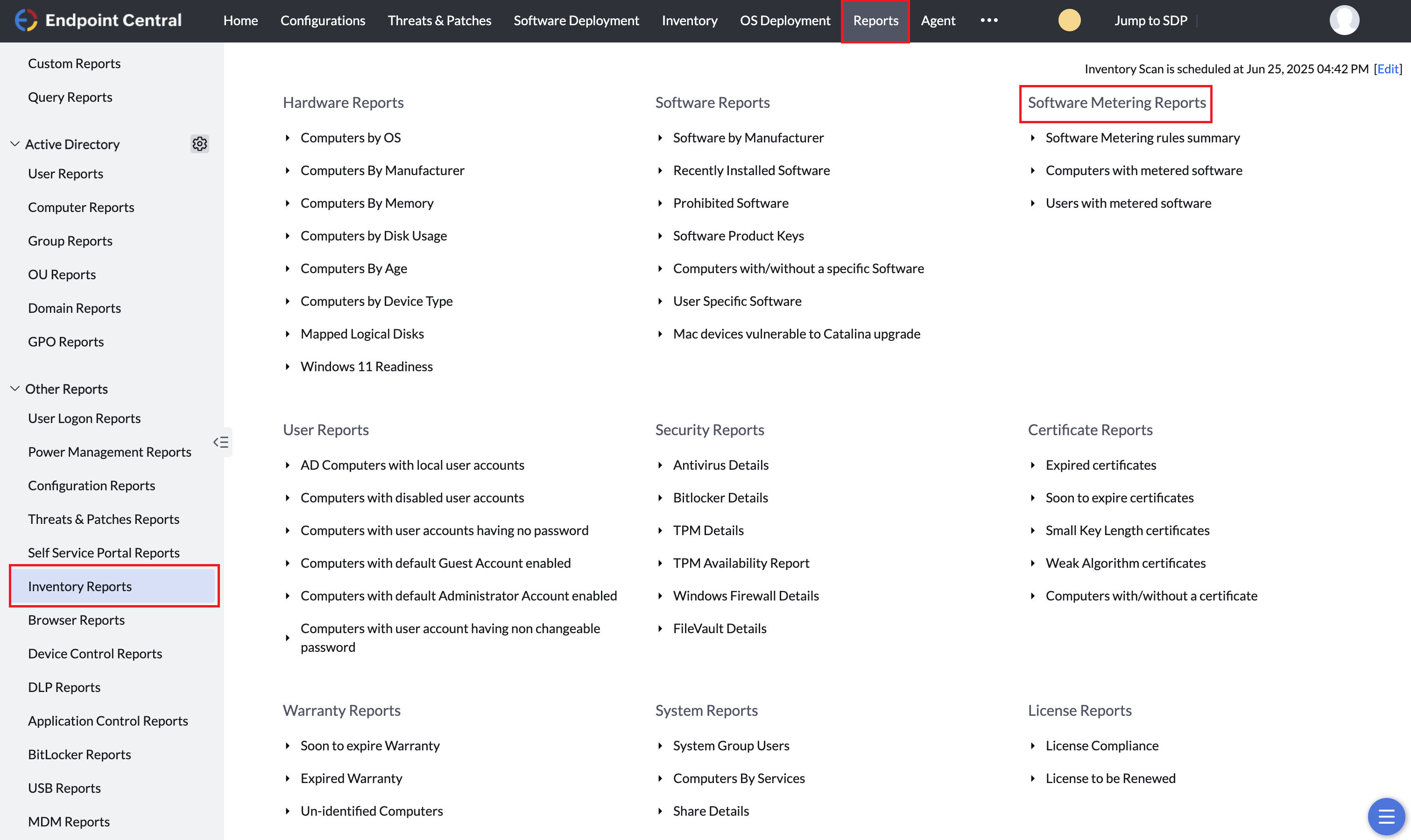 Software Metering Manageengine Endpoint Central