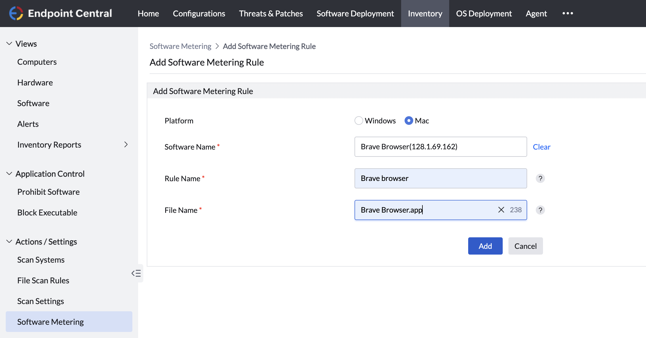 Software Metering Manageengine Endpoint Central