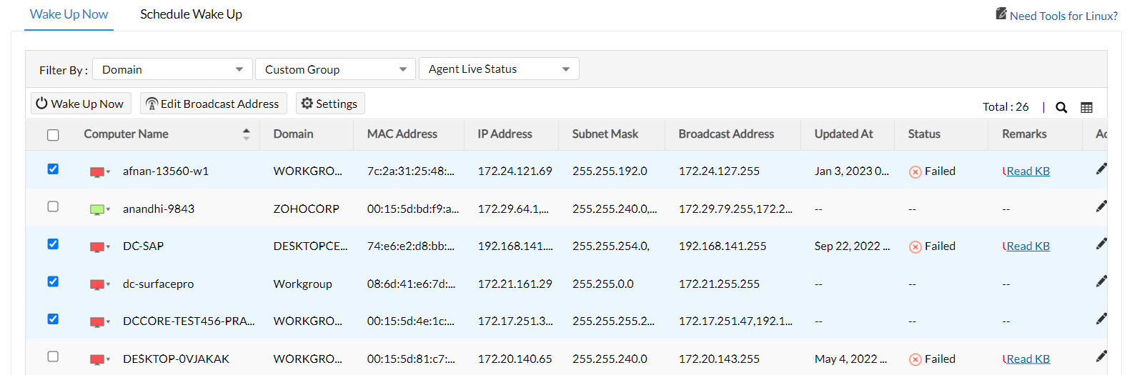 Wake on LAN Tool | ManageEngine Endpoint Central