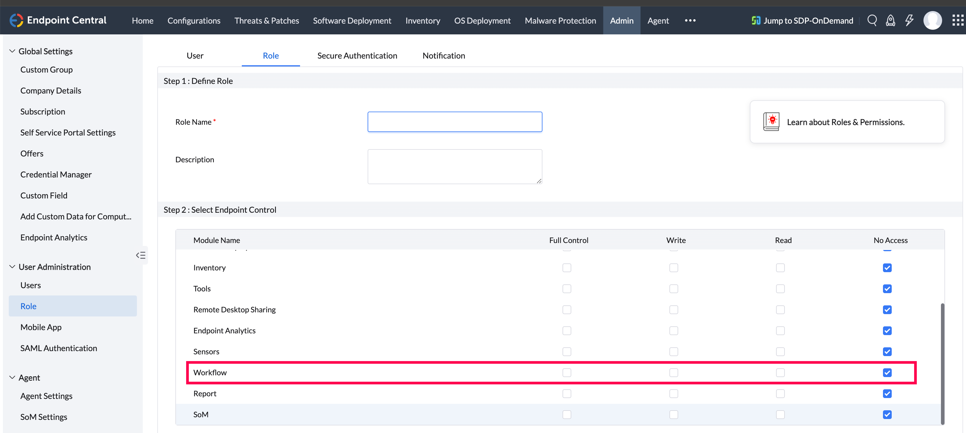 Workflow | ManageEngine Endpoint Central