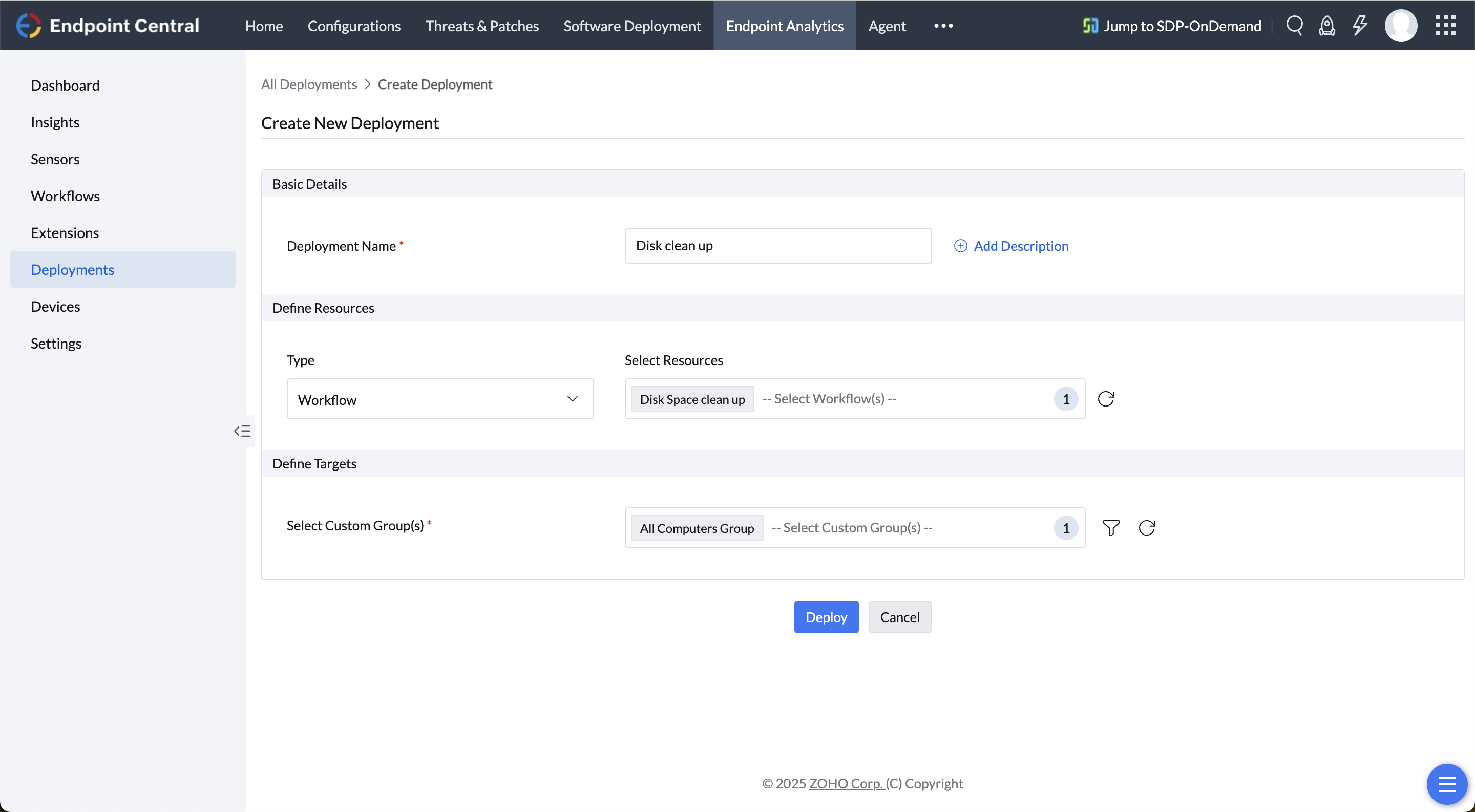 Workflow | ManageEngine Endpoint Central