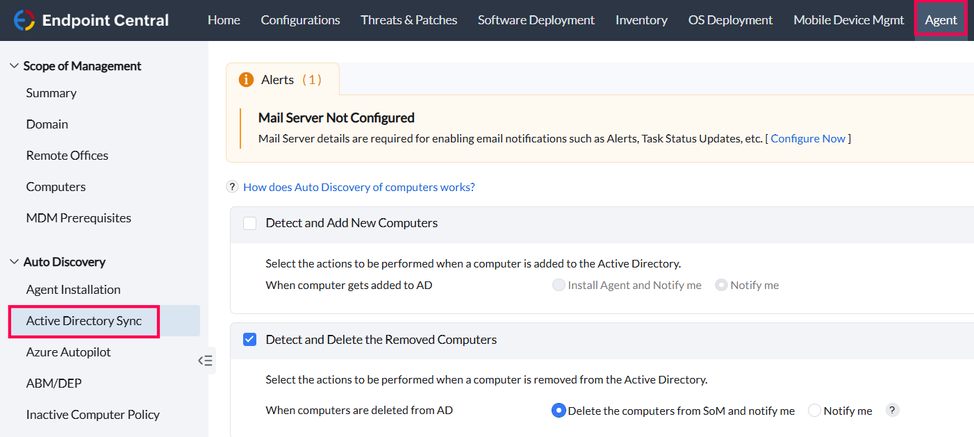 Configure SoM Policy| ManageEngine Endpoint Central