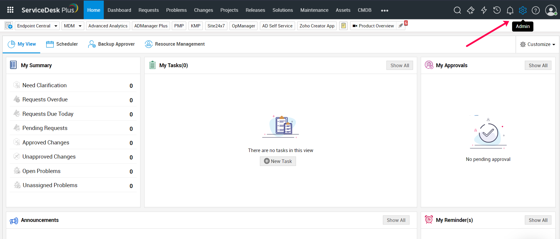 ManageEngine Endpoint Central - ServiceDesk Plus integration