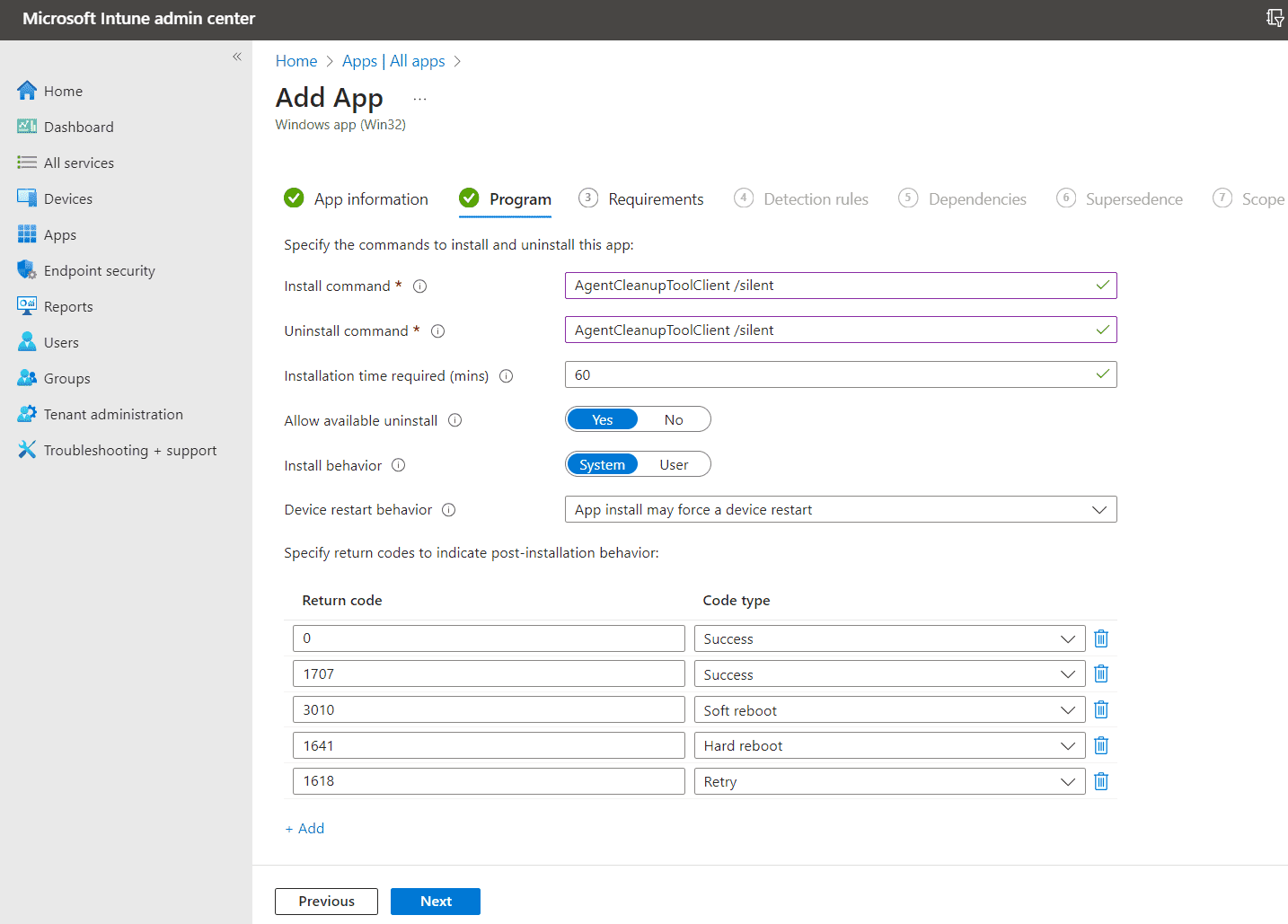 Agent Uninstallation Via Intune Manageengine Endpoint Central