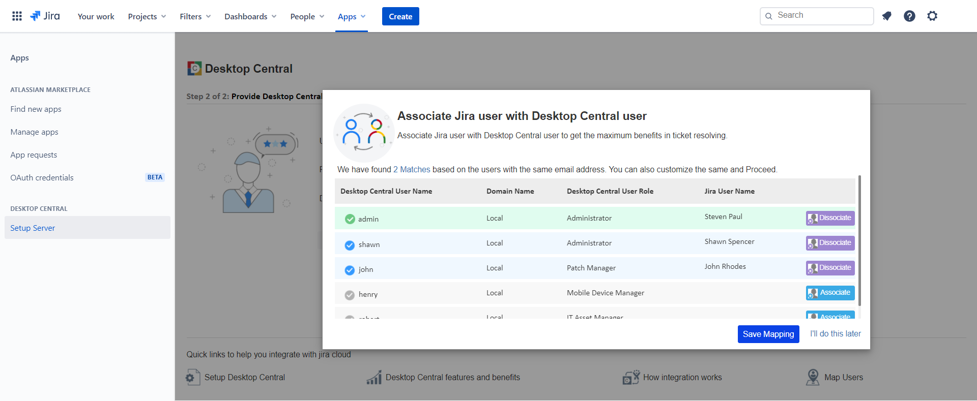 How to integrate ManageEngine Endpoint Central with Jira?