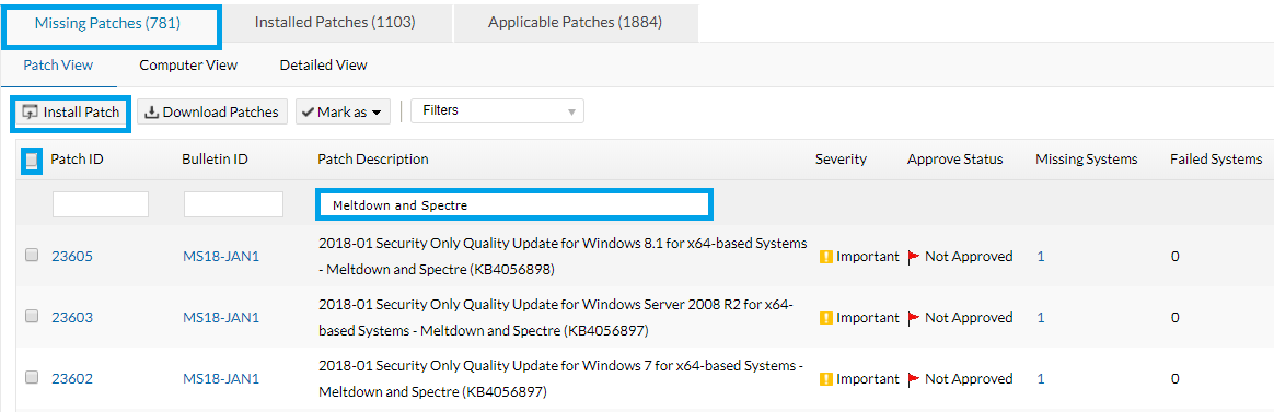 How To Fix Meltdown And Spectre Manageengine Endpoint Central