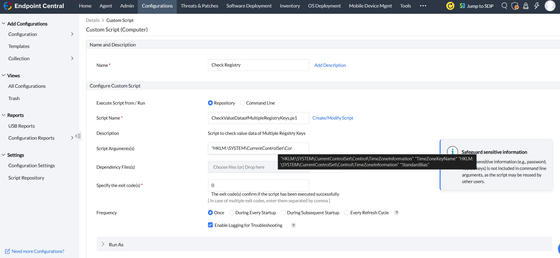 Fetching Windows Registry Data and Generate Report| ManageEngine Endpoint Central
