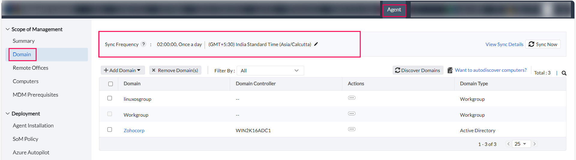 Adding Domains | ManageEngine Endpoint Central