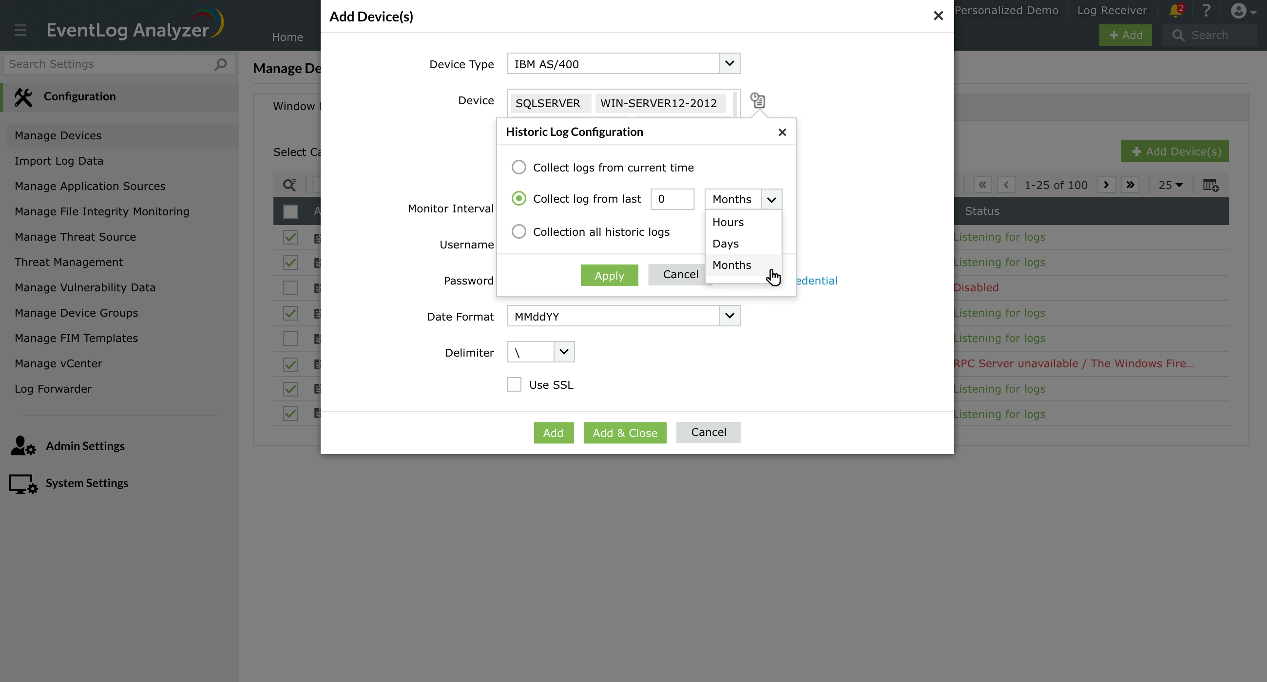 Adding IBM iSeries (AS/400) devices