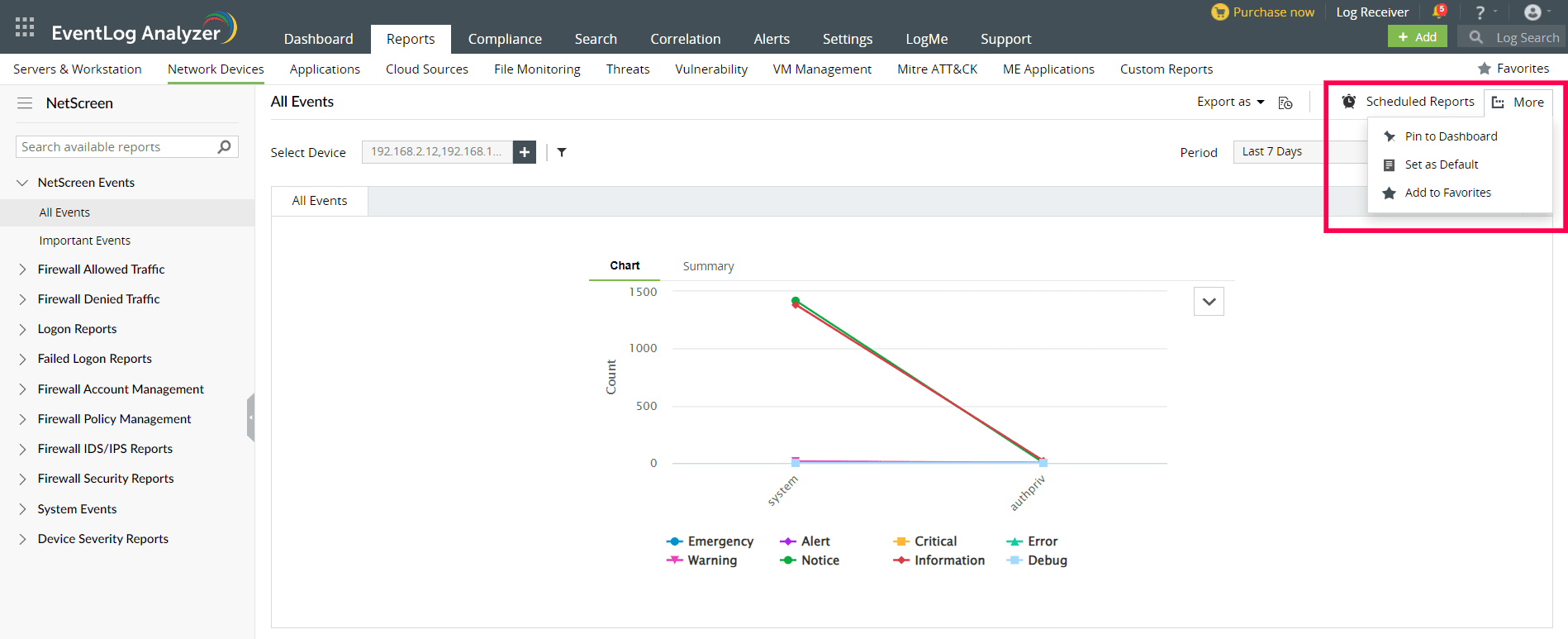 Reports for Meraki Devices