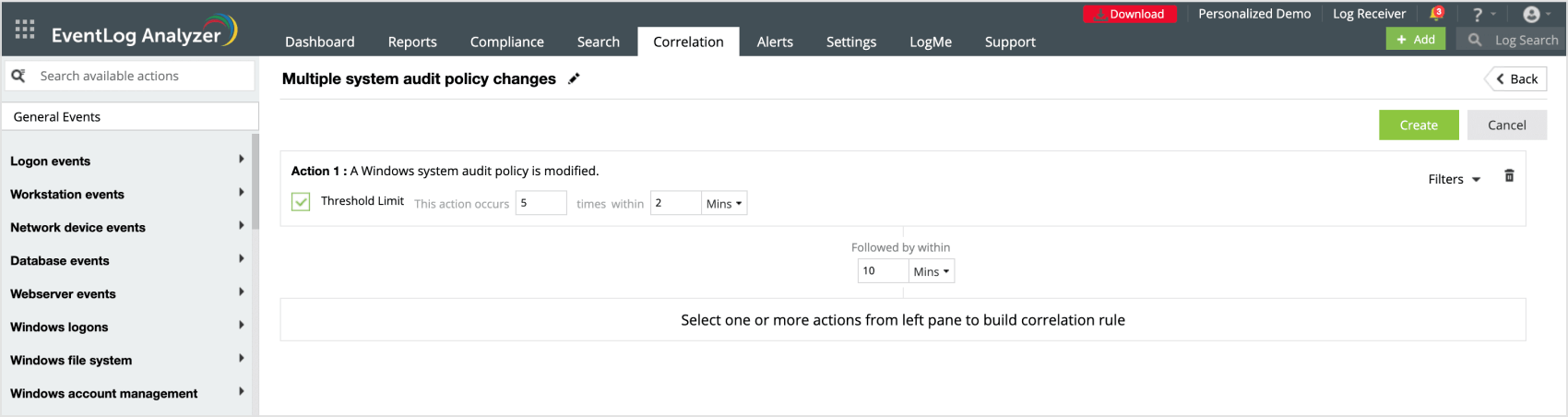 Windows Event Log Monitoring | ManageEngine EventLog Analyzer