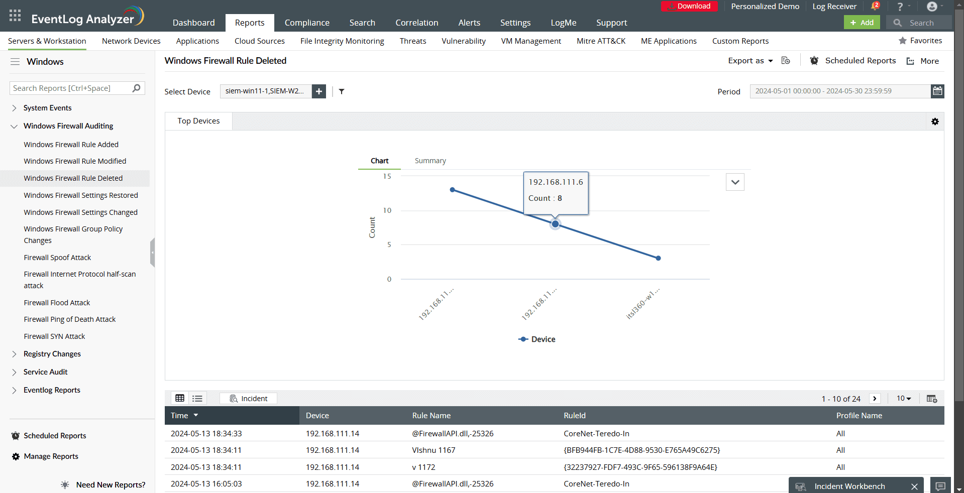How to view and access Windows Firewall logs | ManageEngine EventLog Analyzer