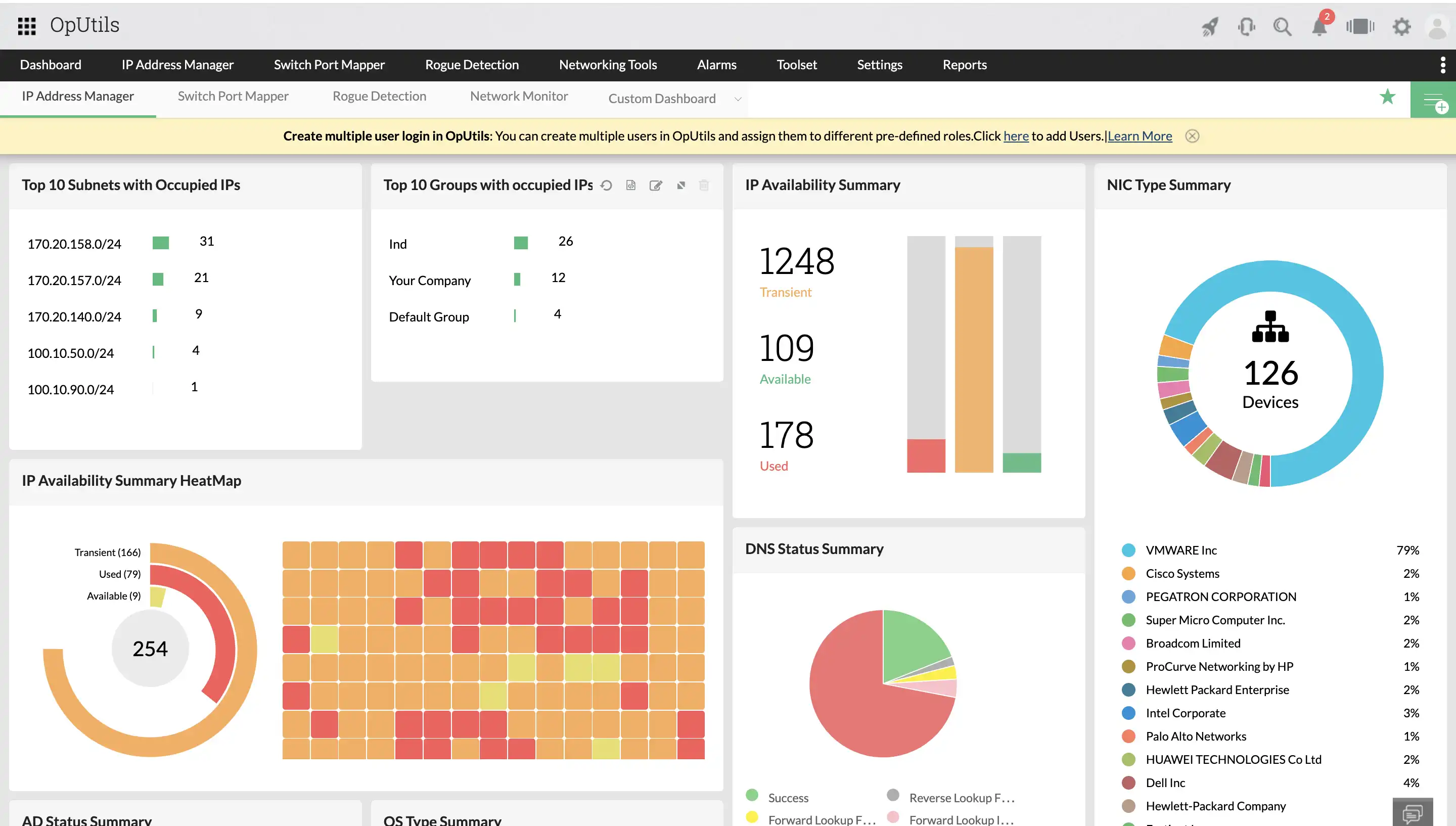 Analyse DHCP | ManageEngine OpUtils