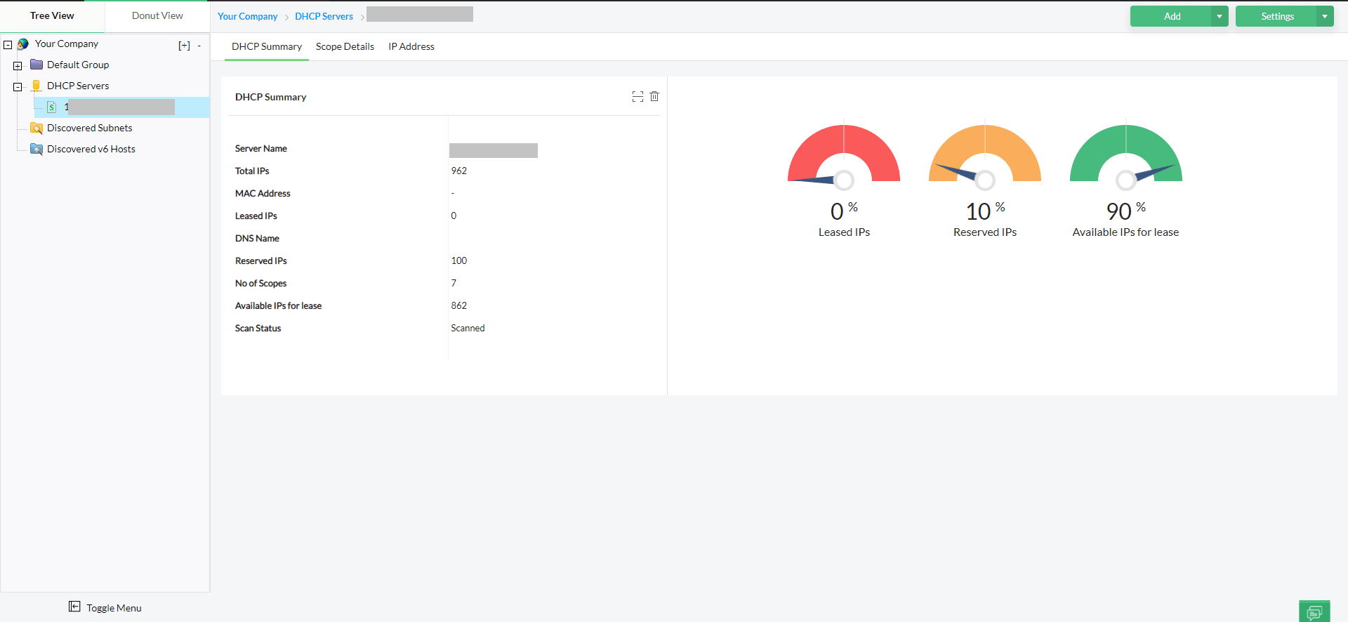 Analyse DHCP | ManageEngine OpUtils