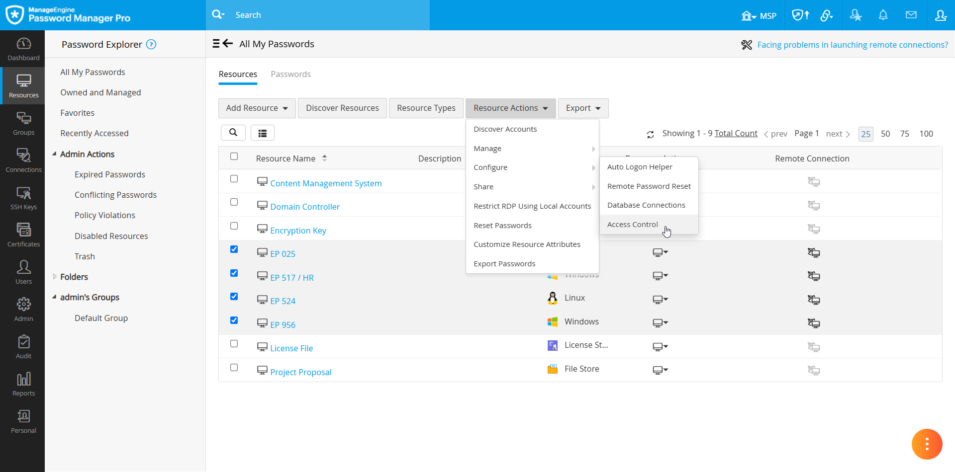 Implementing and Managing Access Control Workflow