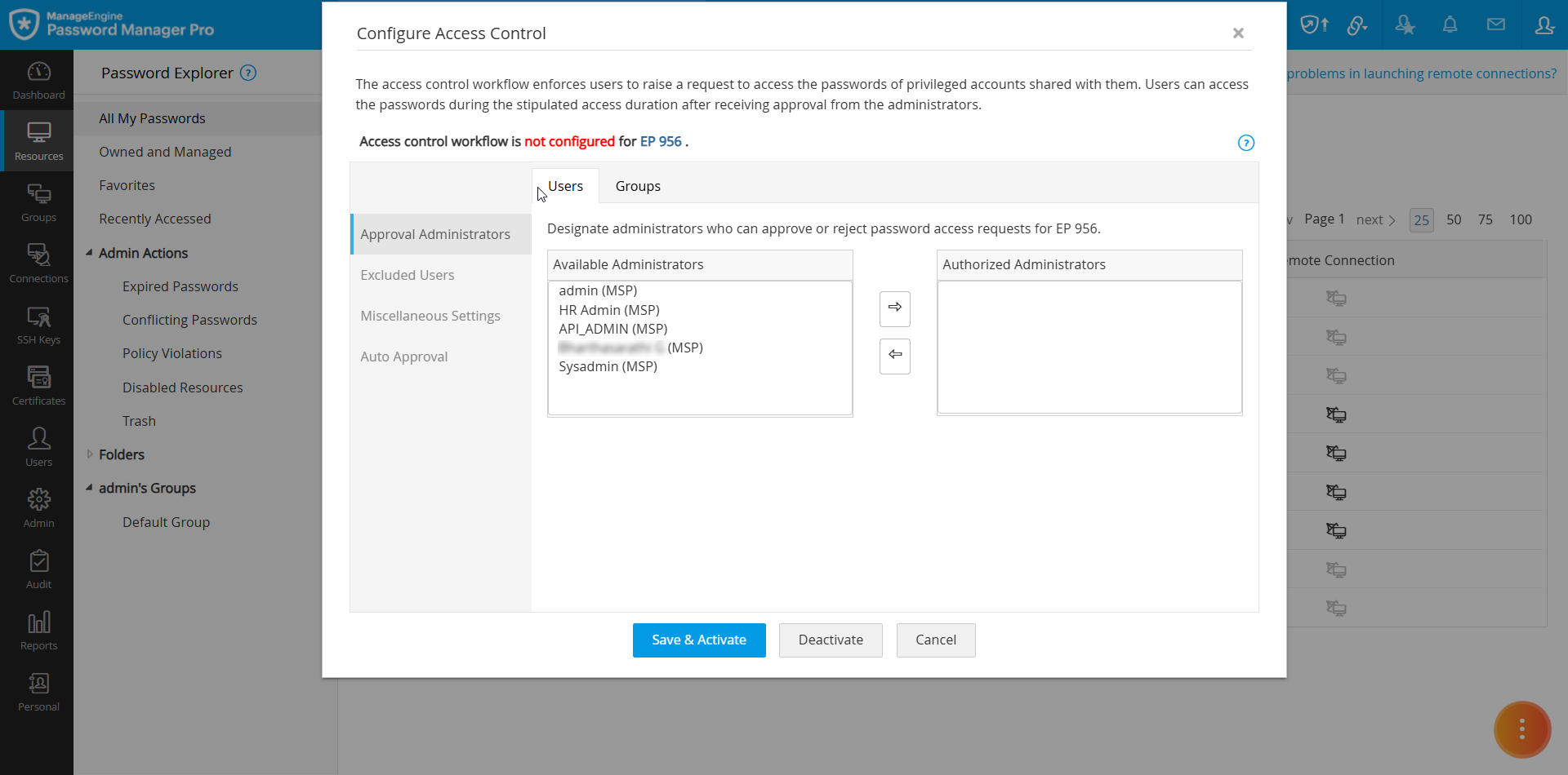 Implementing and Managing Access Control Workflow
