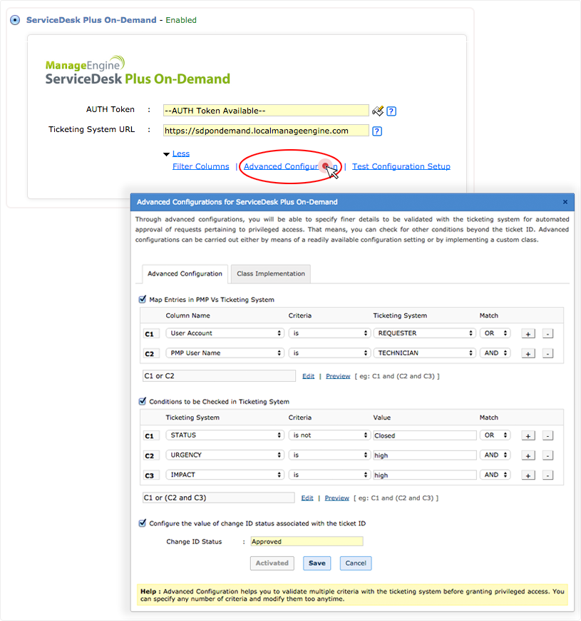 Ticketing System Integration