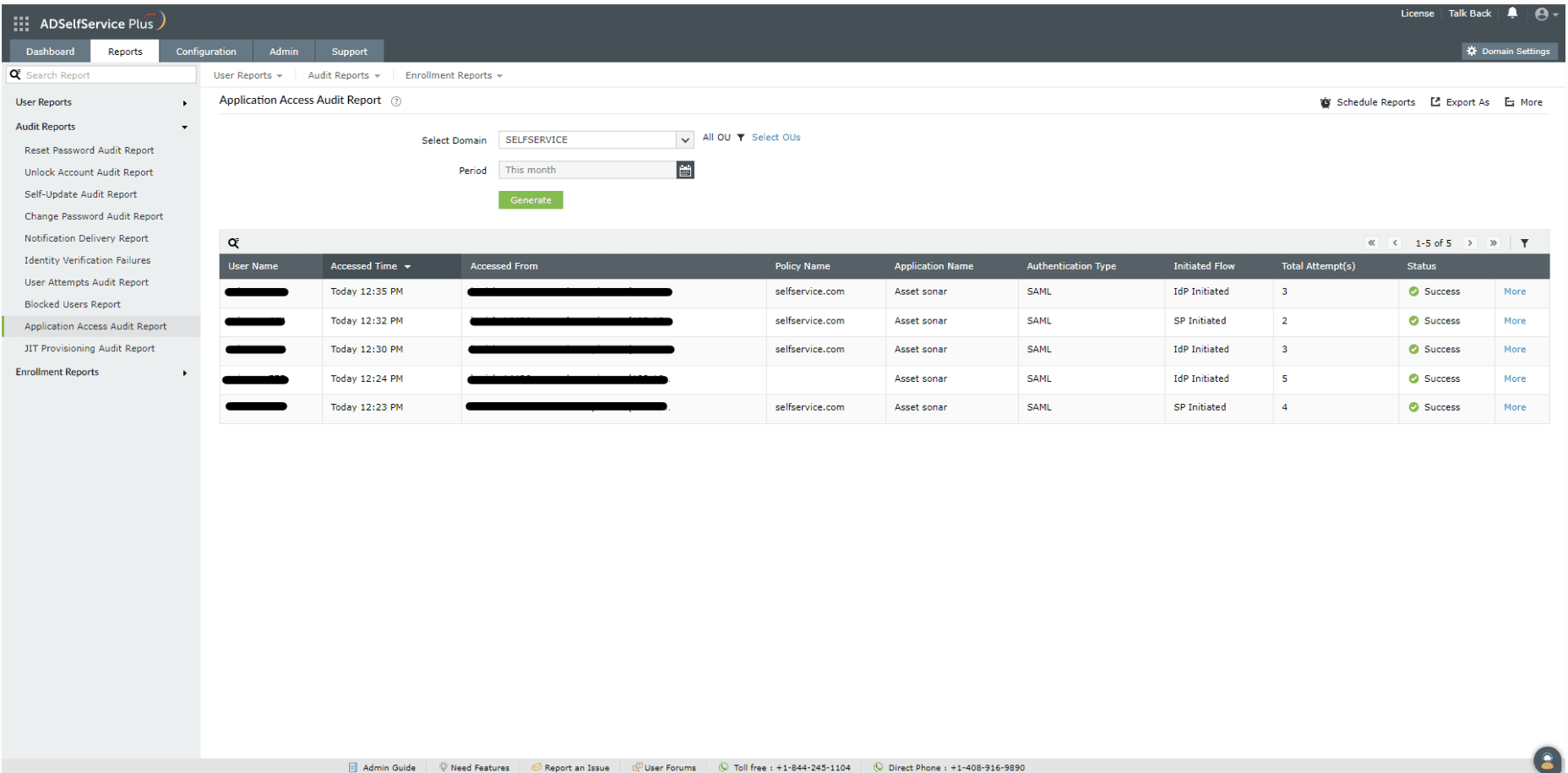 Application Access Audit Report