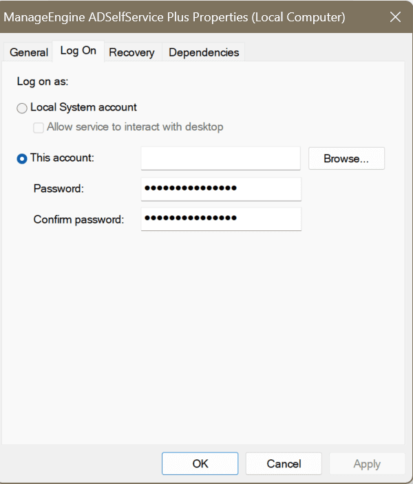 How to Configure MS SQL with gMSA or MSA for ADSelfService Plus - ManageEngine