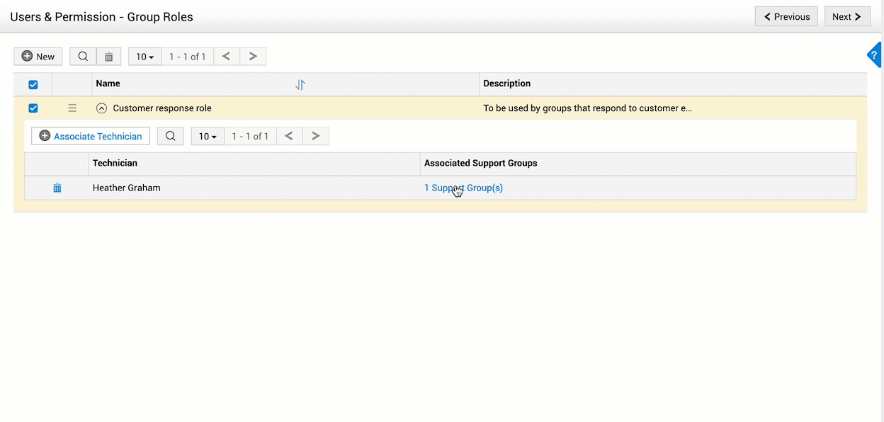Configure support groups | Help desk customizer