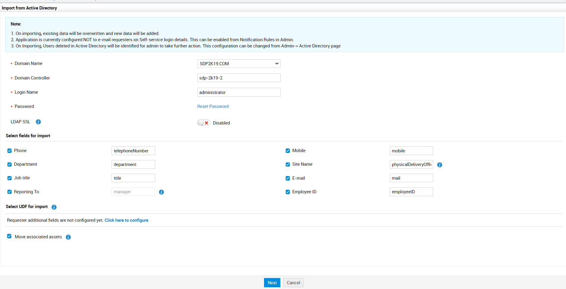 Configure active directory (AD) authentication