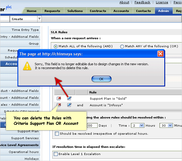 SLA Management of Customer Help Desk - ManageEngine SupportCenter Plus