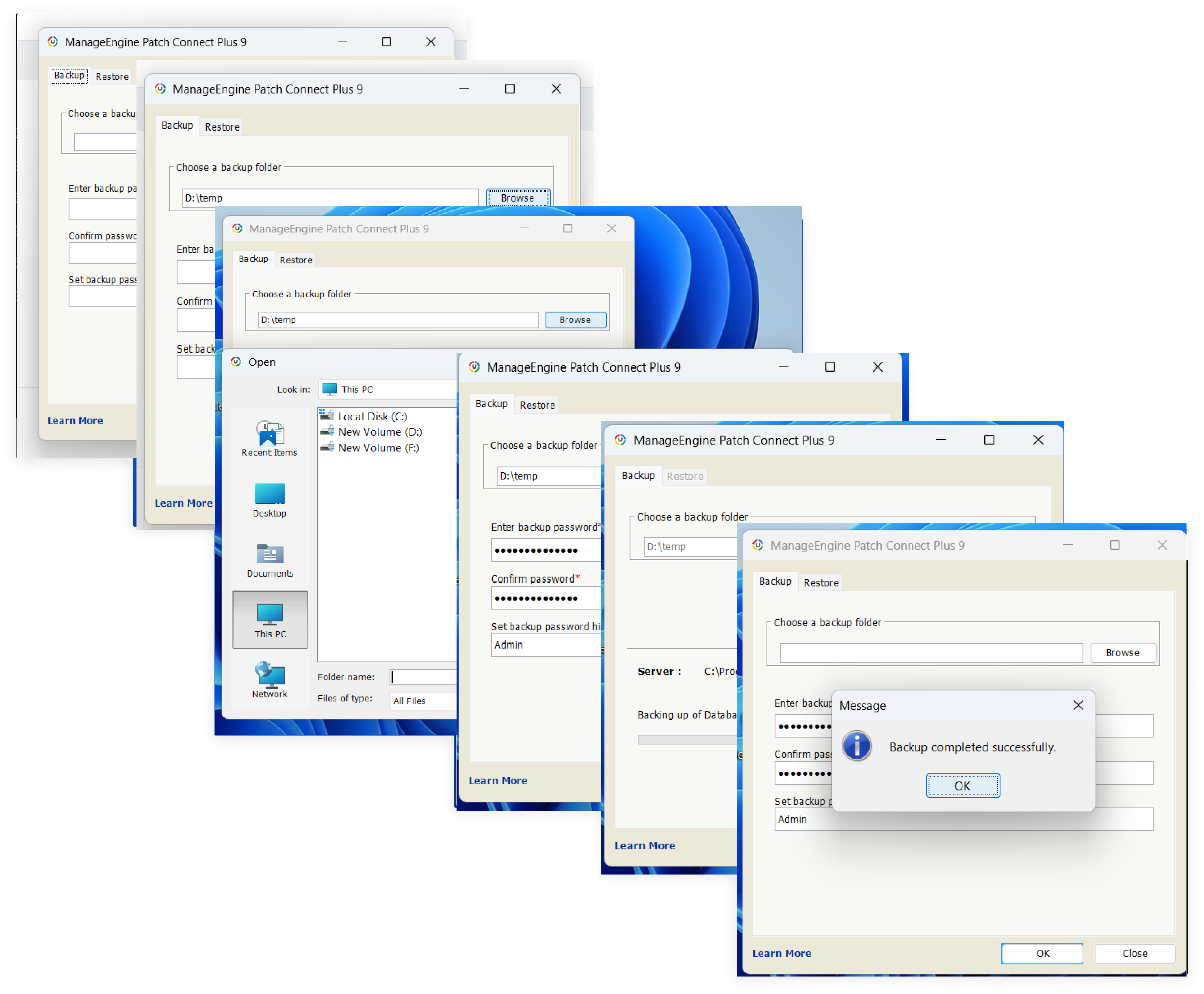 How To Take Backups Of Database And Restore A Backup Manageengine Patch Connect Plus