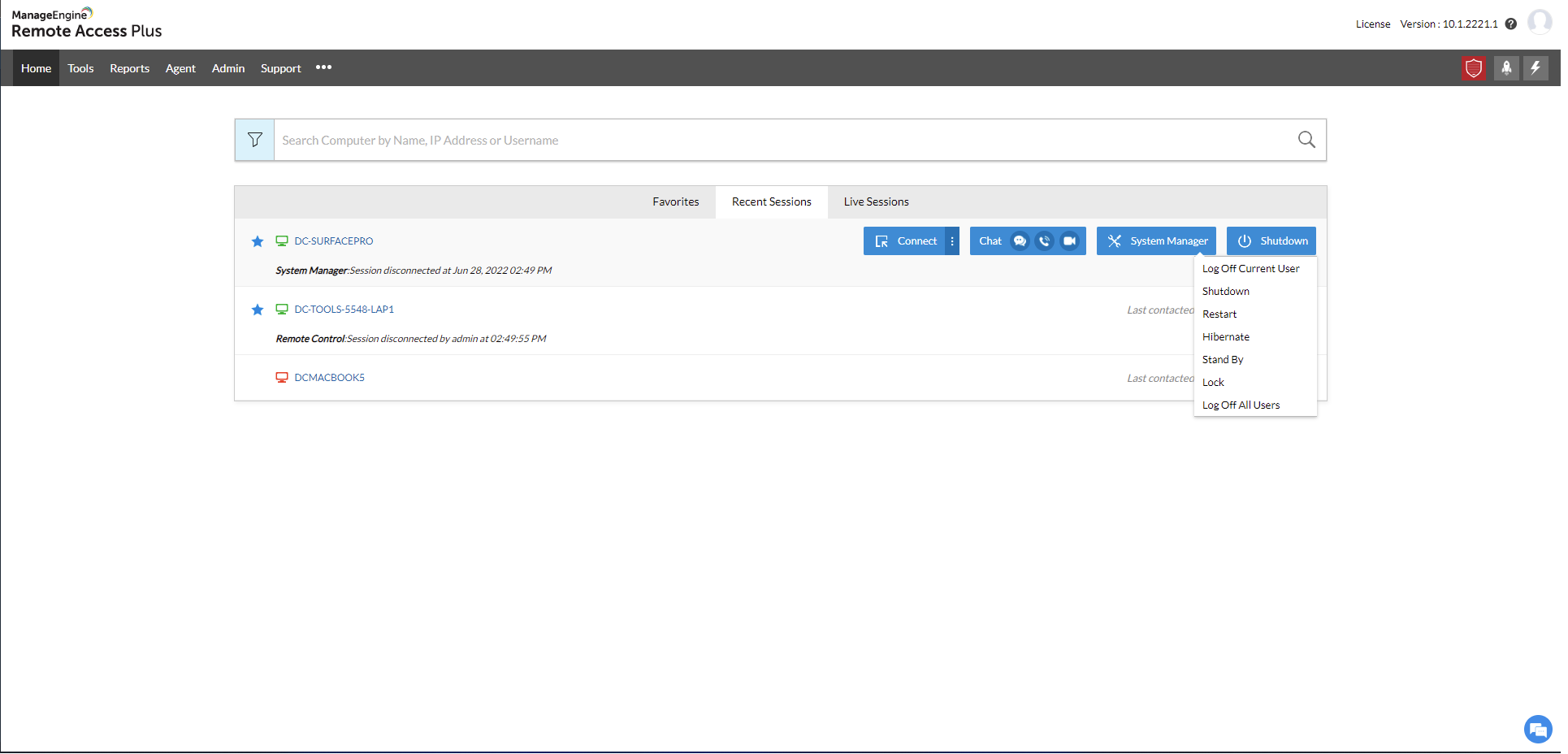 Como desligar ou reiniciar um computador remoto? - ManageEngine Remote ...