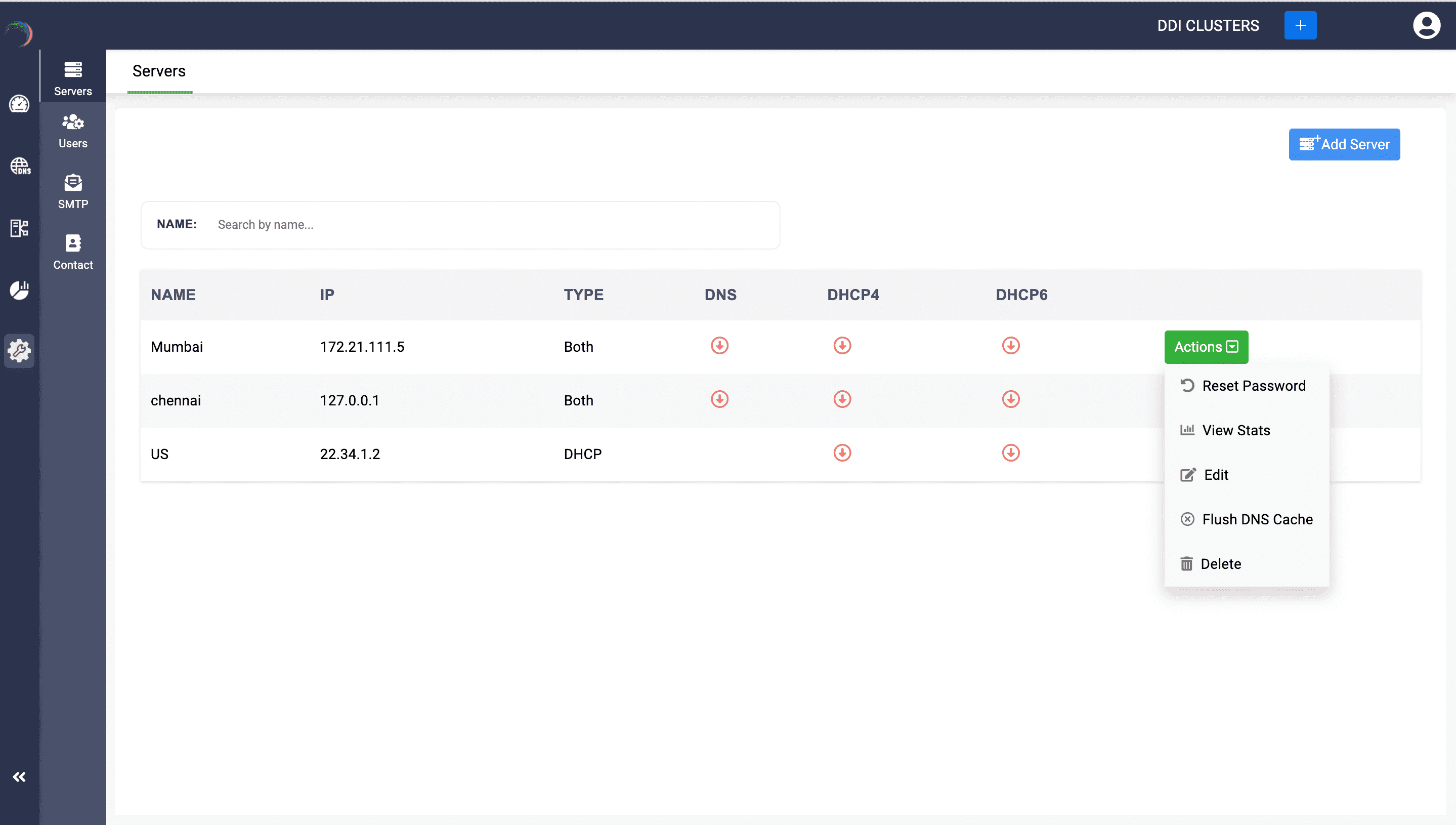 Adding Microsoft Windows servers in DDI Central