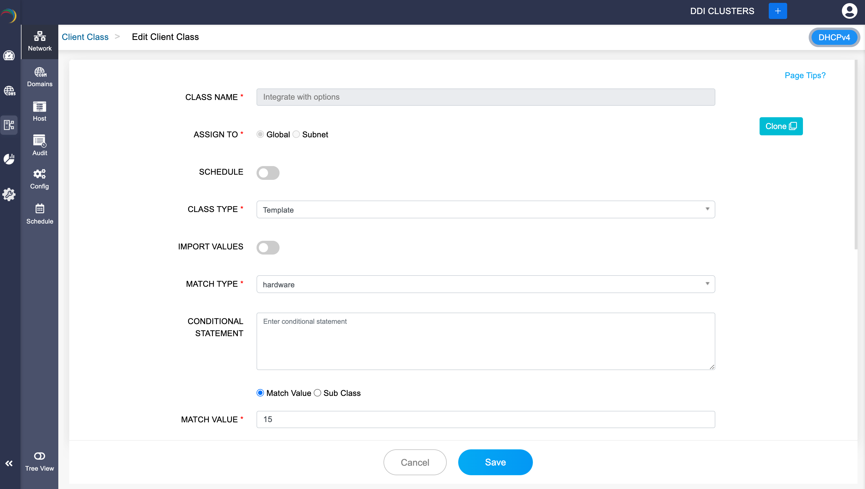 Managing DHCP clients with client classes